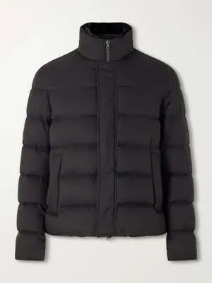 Herno Arendelle Plush-trimmed Quilted Shell Down Jacket - Black