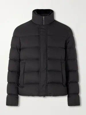 Herno Arendelle Plush-trimmed Quilted Shell Down Jacket - Black