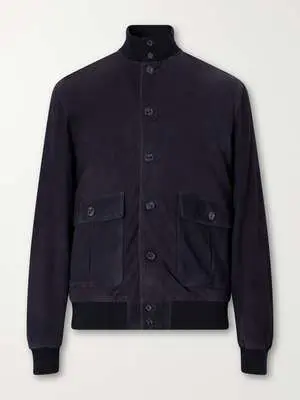 VALSTAR Valstarino Suede Jacket - Navy