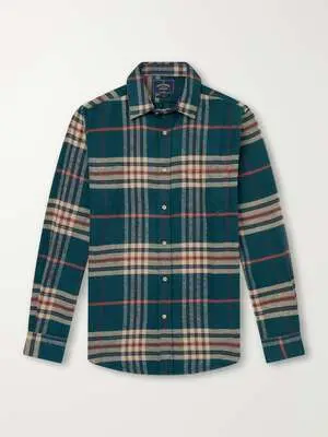 Portuguese Flannel Cervo Checked Cotton-flannel Shirt - Green