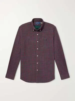 Polo Ralph Lauren Logo-embroidered Checked Cotton Shirt - Red