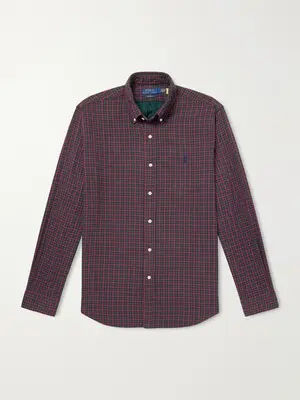 Polo Ralph Lauren Logo-embroidered Checked Cotton Shirt