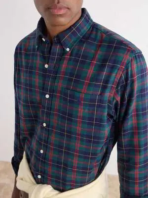 Polo Ralph Lauren Logo-embroidered Checked Cotton Shirt