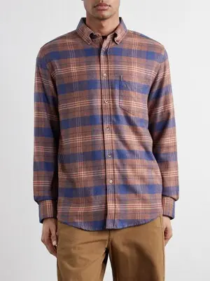 Portuguese Flannel Logia Checked Cotton-flannel Shirt