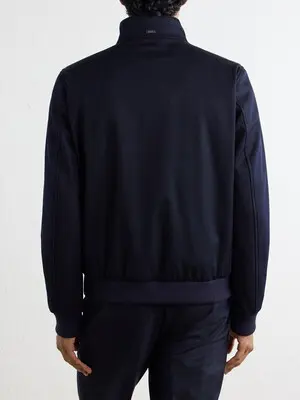 Herno Virgin Wool-twill Bomber Jacket - Blue