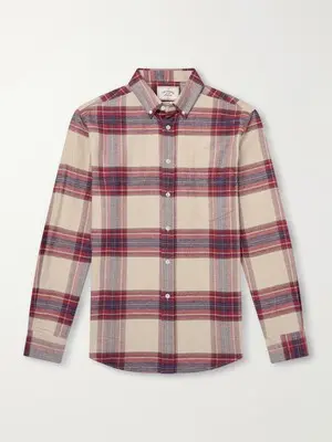 Portuguese Flannel Sabela Checked Cotton-flannel Shirt - Red