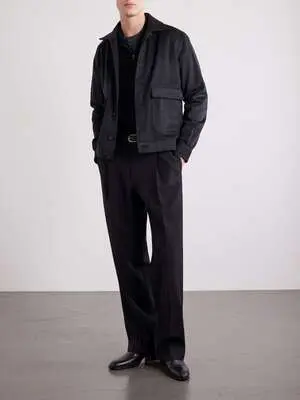DE PETRILLO Wool And Cashmere-blend Felt Bomber Jacket