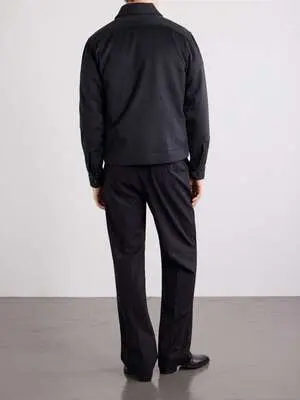 DE PETRILLO Wool And Cashmere-blend Felt Bomber Jacket