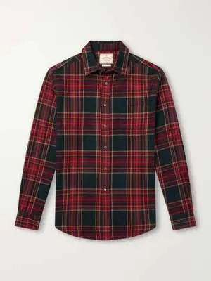 Portuguese Flannel Bravio Checked Cotton-flannel Shirt - Red