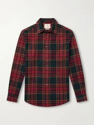 Portuguese Flannel Bravio Checked Cotton-flannel Shirt - Red