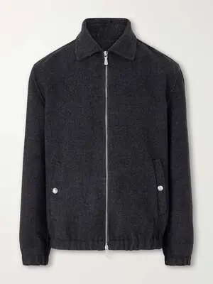 Eleventy Wool Bomber Jacket - Gray