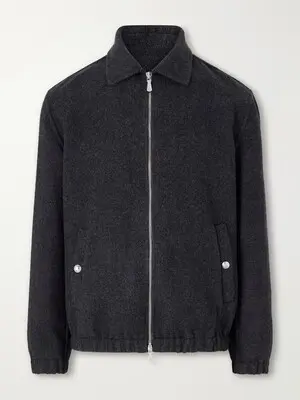 Eleventy Wool Bomber Jacket - Gray
