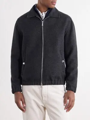 Eleventy Wool Bomber Jacket