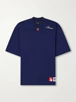 WILLY CHAVARRIA Embroidered Jersey T-shirt - Blue