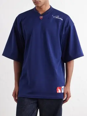 WILLY CHAVARRIA Embroidered Jersey T-shirt - Blue