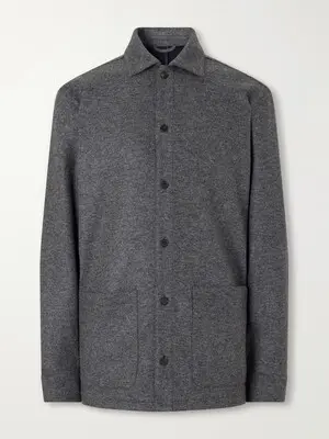 Thom Sweeney Cashmere-blend Overshirt - Gray
