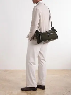 Berluti Périple Barrel Leather-trimmed Suede Messenger Bag