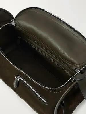 Berluti Périple Barrel Leather-trimmed Suede Messenger Bag