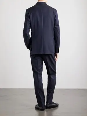 DE PETRILLO Vesuvio Double-breasted Wool-twill Suit Jacket