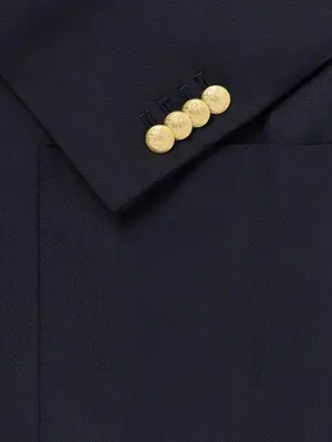 DE PETRILLO Vesuvio Double-breasted Wool-twill Suit Jacket
