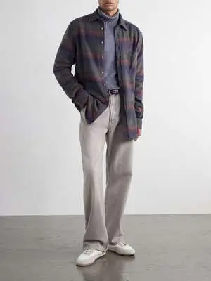 Portuguese Flannel Old Pine Checked Cotton-flannel Shirt