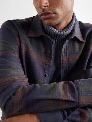 Portuguese Flannel Old Pine Checked Cotton-flannel Shirt