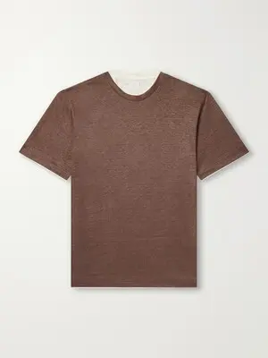 Eleventy Eleventy - Linen T-Shirt - Men - Brown - S Brown