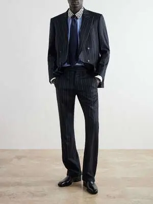 TOM FORD Striped Silk-satin Shirt