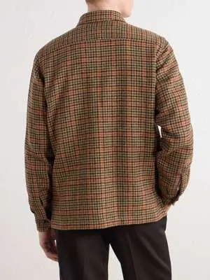 DE PETRILLO Houndstooth Virgin Wool Overshirt