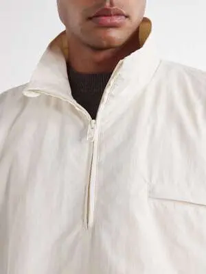 WILLY CHAVARRIA Appliquéd Fleece-lined Shell Half-zip Jacket