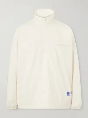 WILLY CHAVARRIA Willy Chavarria - Appliquéd Fleece-Lined Shell Half-Zip Jacket - Men - Neutrals - S Neutrals
