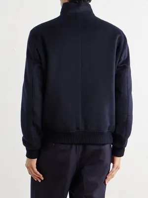 Thom Sweeney Wool And Cashmere-blend Flannel Bomber Jacket