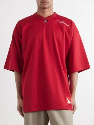 WILLY CHAVARRIA Embroidered Jersey T-shirt - Red