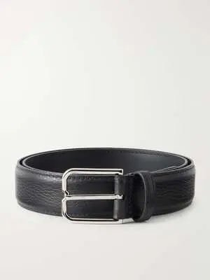 Berluti 3.5 Cm Full-grain Leather Belt - Black