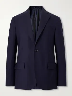 DE PETRILLO Virgin Wool Suit Jacket - Blue