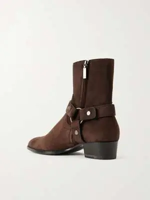 Saint Laurent Wyatt Studded Suede Chelsea Boots
