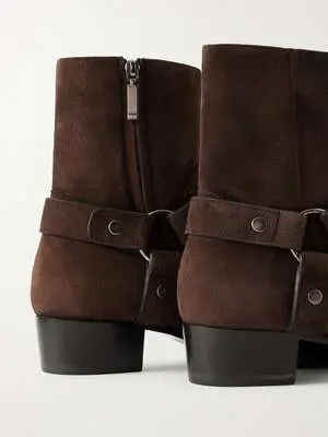 Saint Laurent Wyatt Studded Suede Chelsea Boots