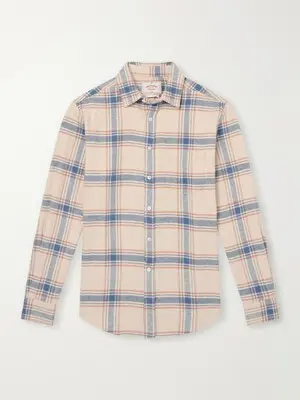Portuguese Flannel Serena Checked Cotton-flannel Shirt - Blue