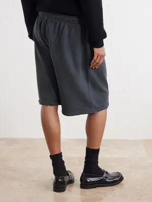 WILLY CHAVARRIA Straight-leg Printed Cotton-jersey Shorts
