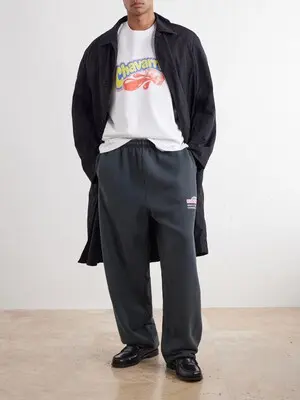 WILLY CHAVARRIA Straight-leg Printed Cotton-jersey Sweatpants