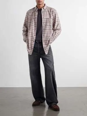 Portuguese Flannel Cedar Checked Cotton-flannel Shirt