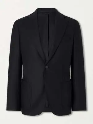 DE PETRILLO Posillipo Wool And Cashmere-blend Twill Suit Jacket - Black