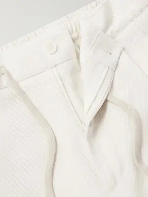 DE PETRILLO Straight-leg Pleated Cotton-twill Trousers