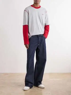 AMI Paris Logo-appliqued Cotton-jersey T-shirt