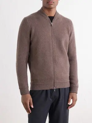 Fedeli Berkley Wool And Cashmere-blend Zip-up Sweater