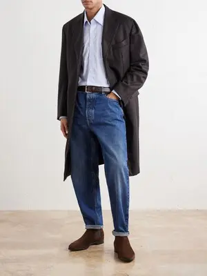 Thom Sweeney Herringbone Wool Coat