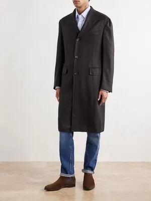 Thom Sweeney Herringbone Wool Coat