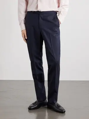 DE PETRILLO Tapered Virgin Wool Suit Trousers