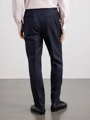 DE PETRILLO Tapered Virgin Wool Suit Trousers