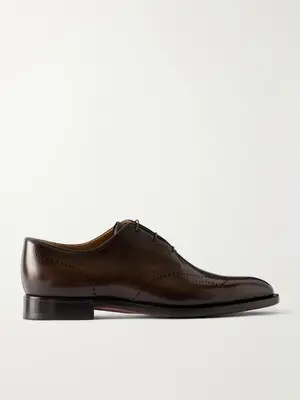 Berluti Alessandro Ajoure Leather Oxford Shoes - Brown